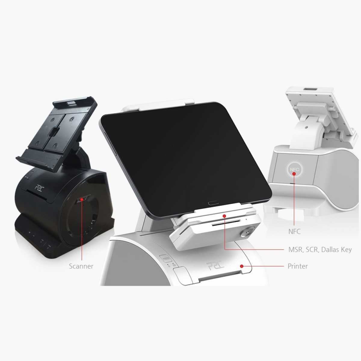 P2C T7 All in One Smart desk dock System Infopos